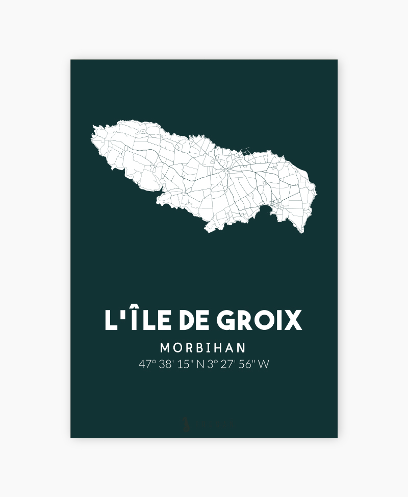 Carte de l'île de Groix • Tresañ