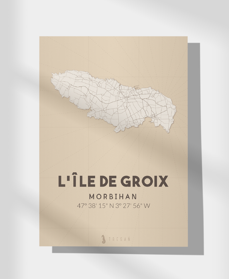 Carte de l'île de Groix • Tresañ